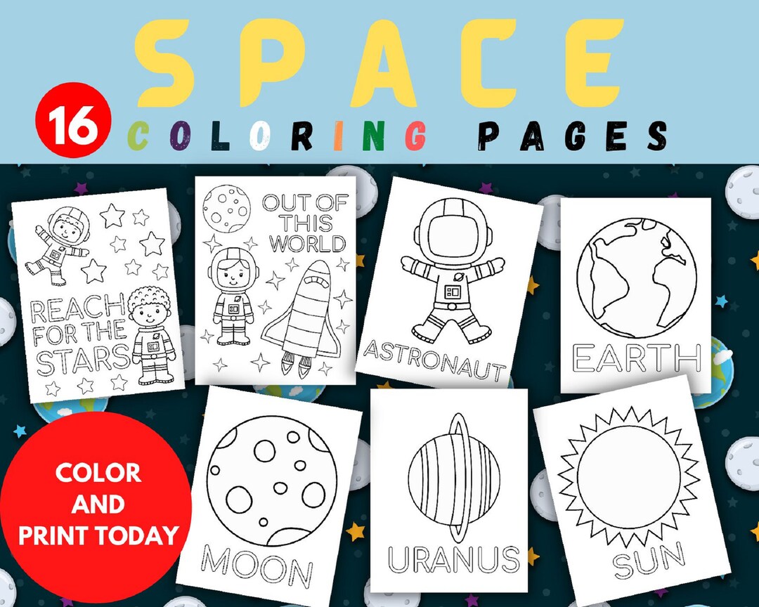 Astronaut Birthday Party, Outer Space Activities, Space Coloring Sheets ...