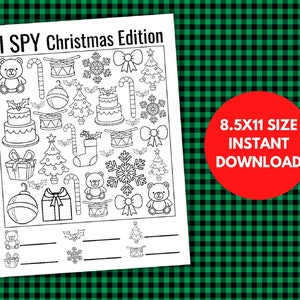 Christmas I Spy, Christmas Games for Kids and Adults, Stocking Stuffers ...