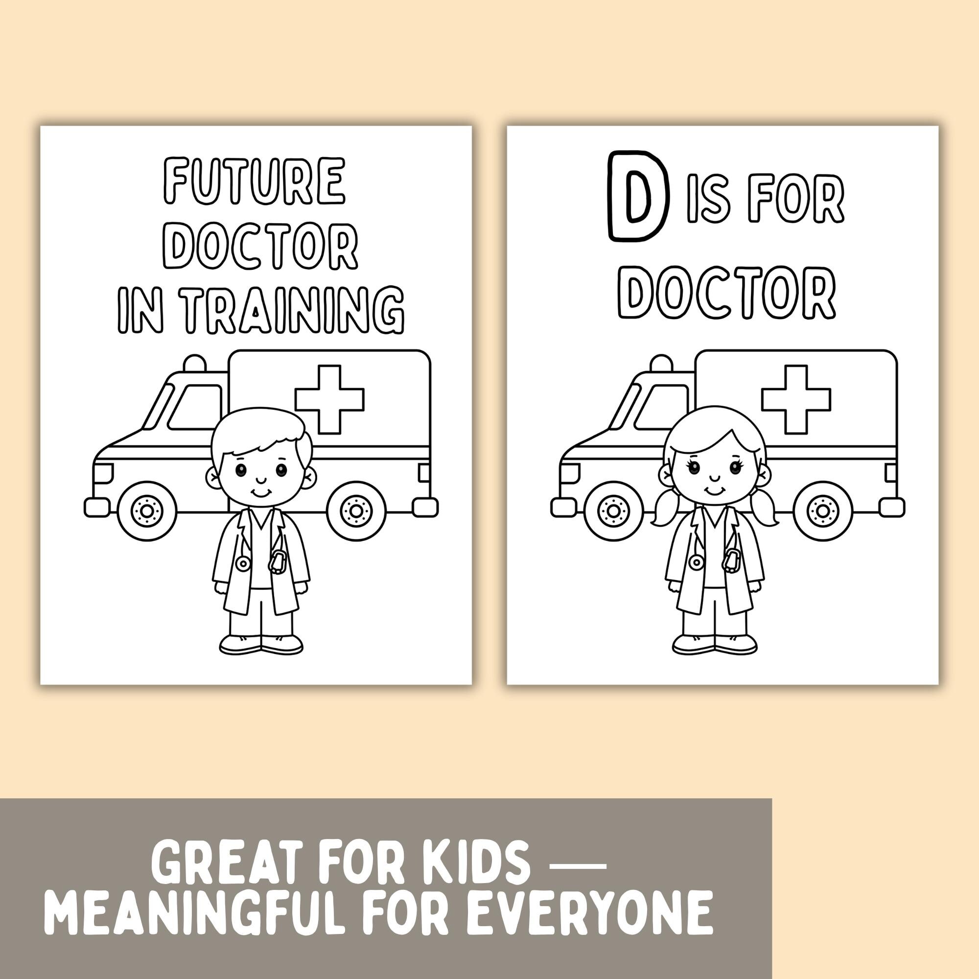 Doctor Nurse Coloring Pages Kids Printables, Fun Educational Activity ...