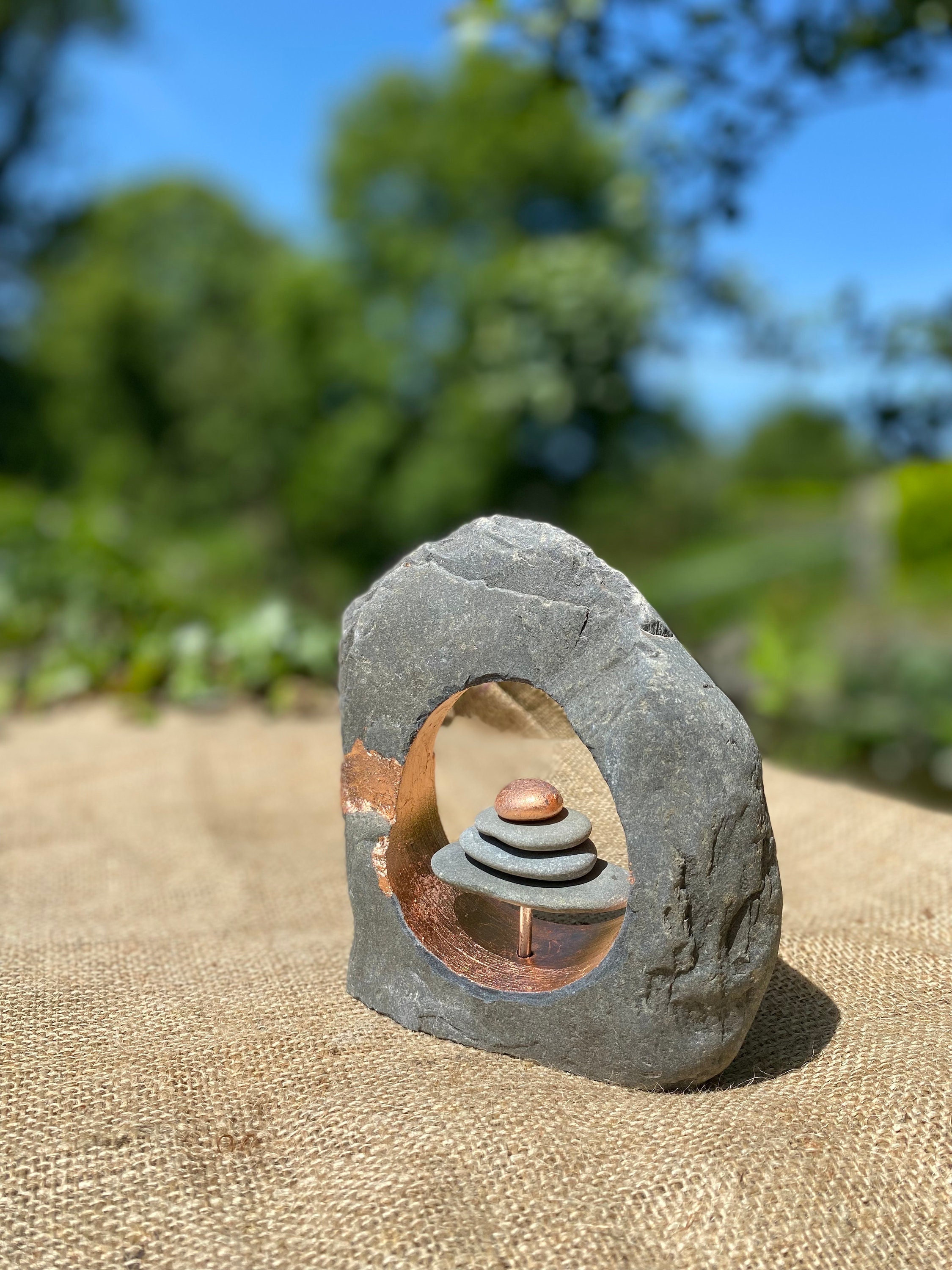 Cairn Stone Sculpture, Mindfulness Stone, Contemporary Art, Zen Stones ...