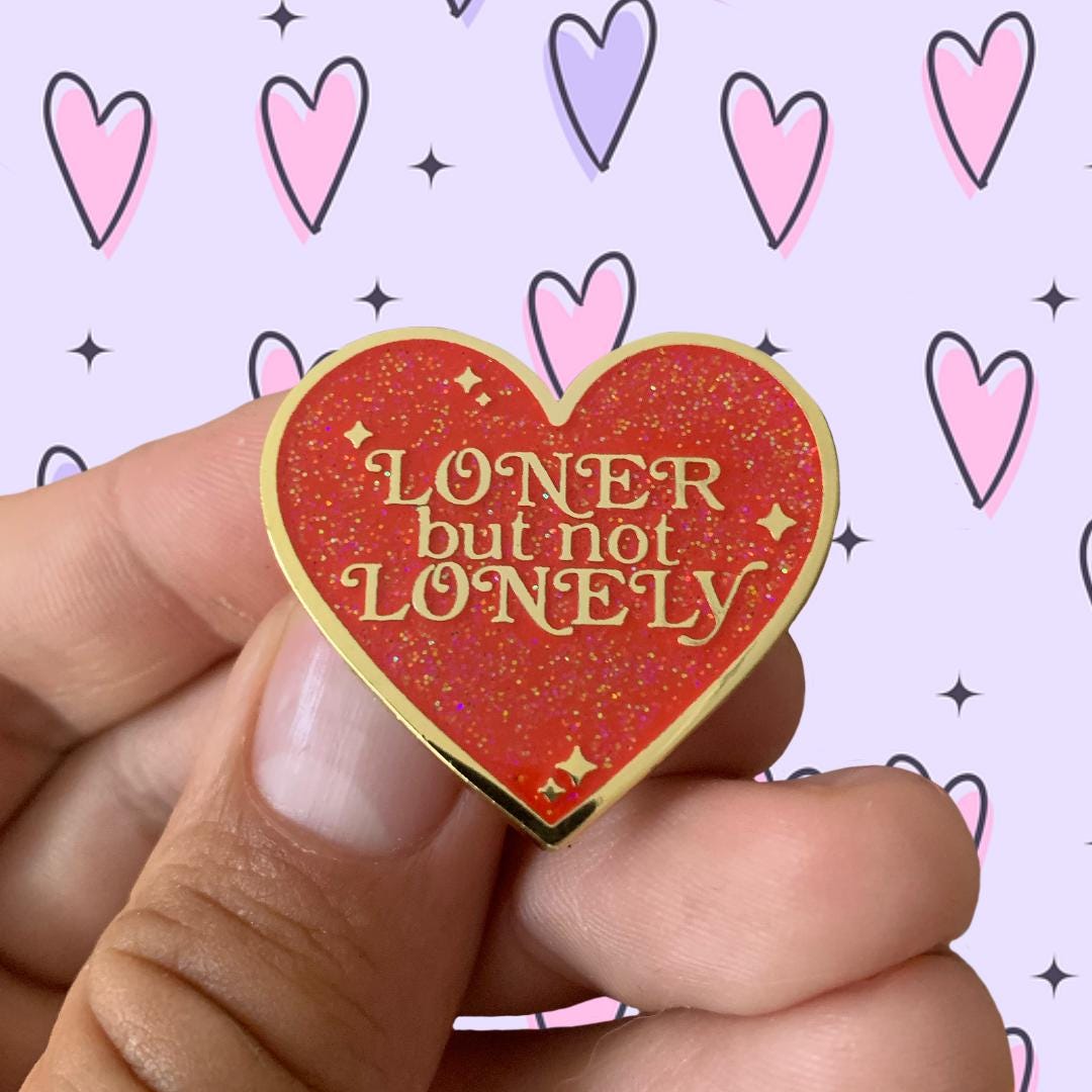 Love Heart Loner Hard Enamel Pin - Etsy