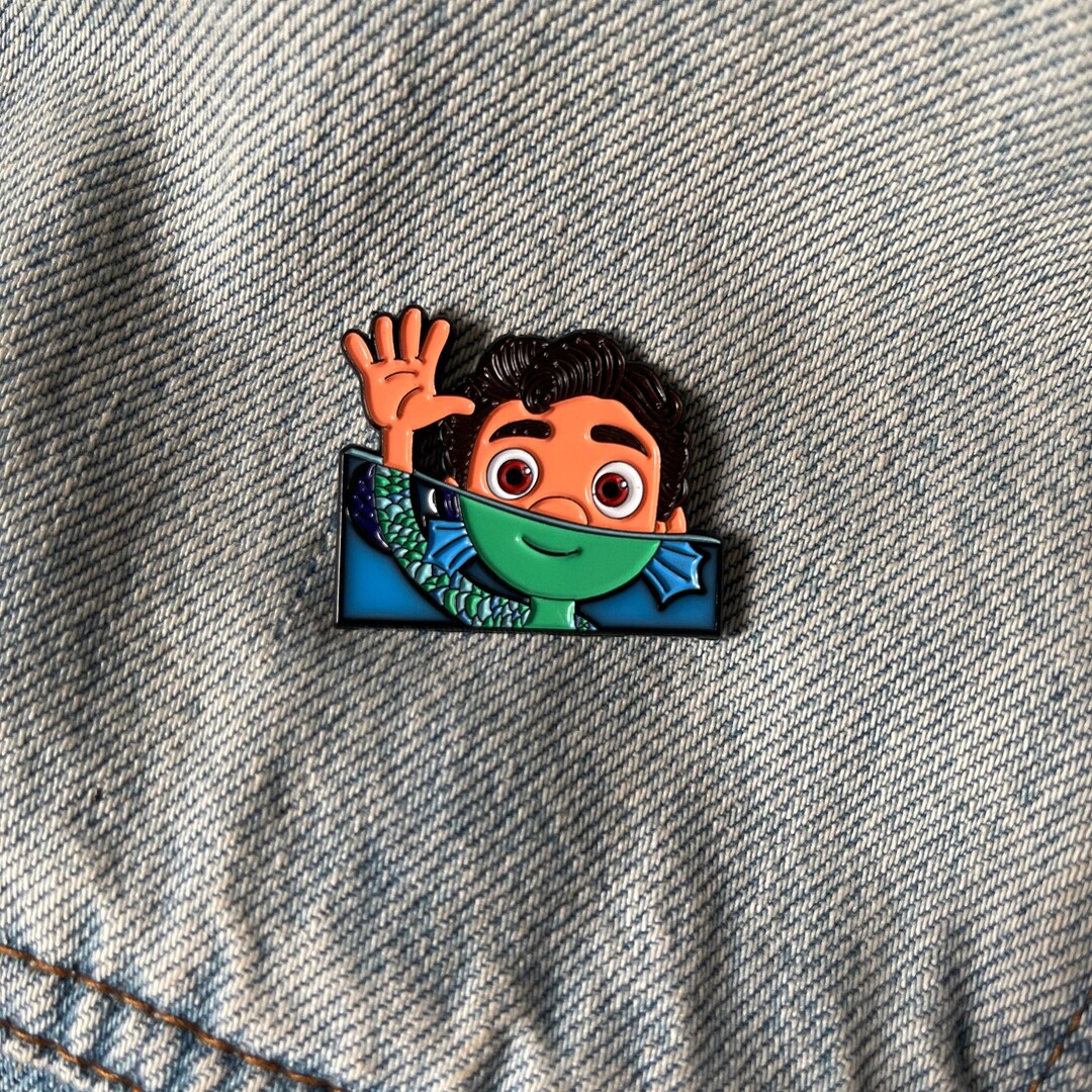 Luca Paguro Stain Glass Enamel Pin, Pixar - Etsy
