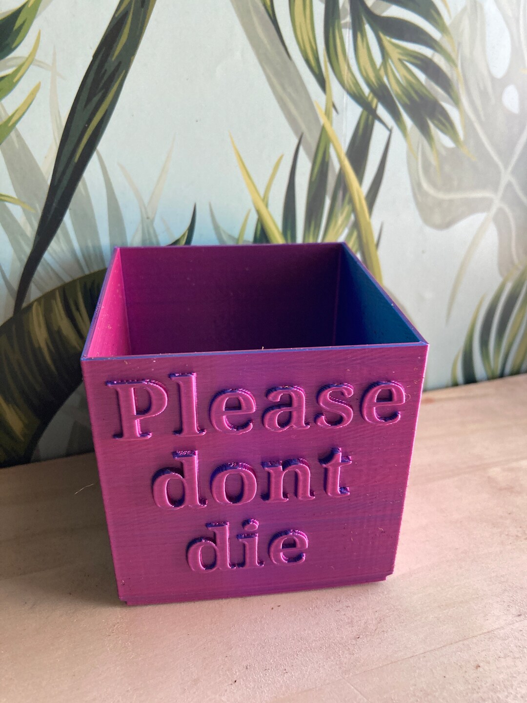 Please Don't Die Plant Pot STL File - Etsy