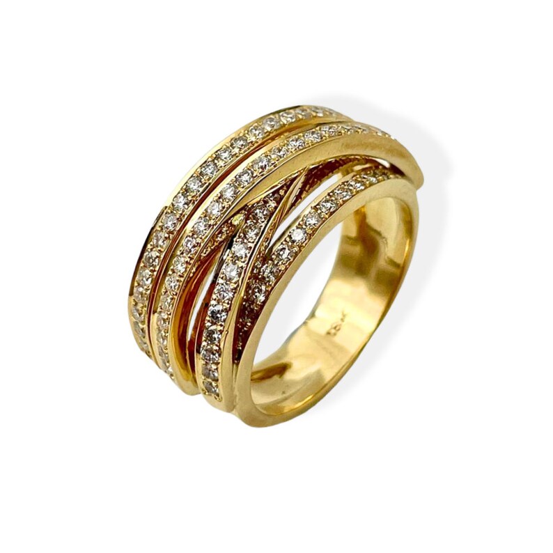Diamond Ring in 18K Gold, 1.03 CT Diamonds, Gates of Jerusalem Ring ...