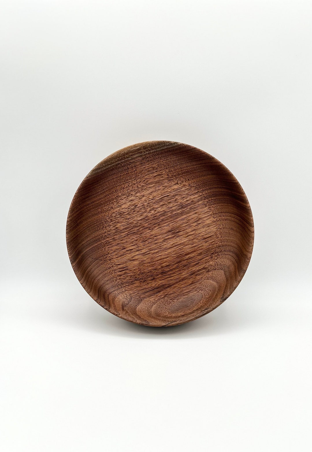 Wooden Walnut Bowl Wood Walnut Centerpiece Large Wooden Centepriece ...