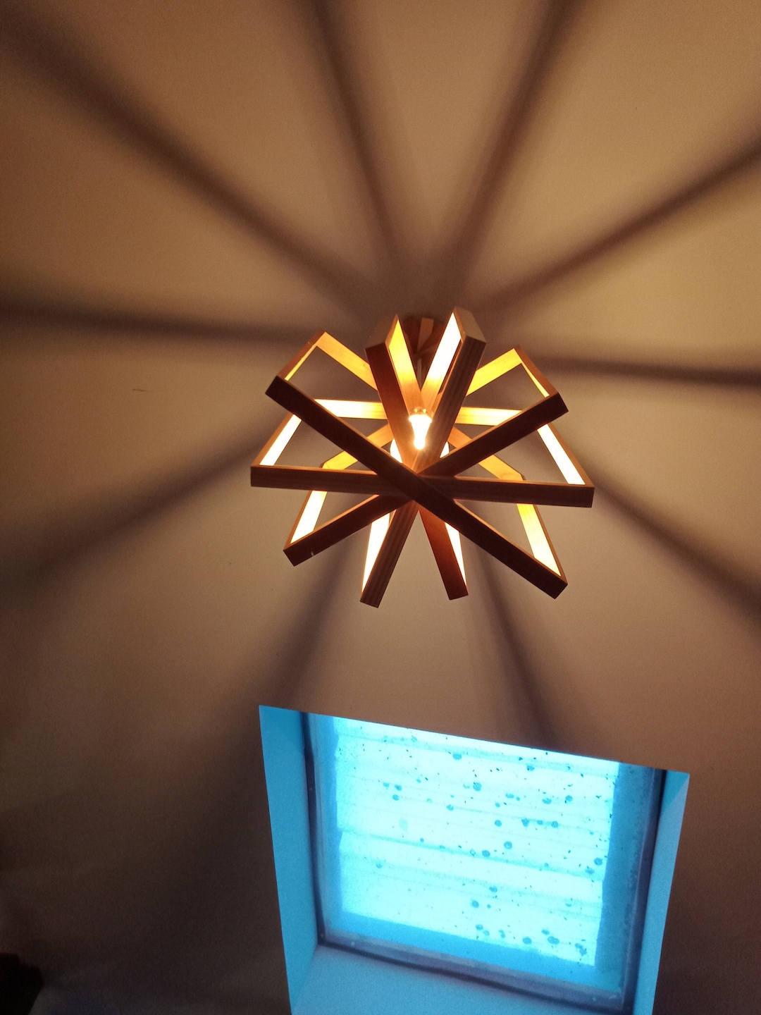 Wooden Pendant Light - Etsy