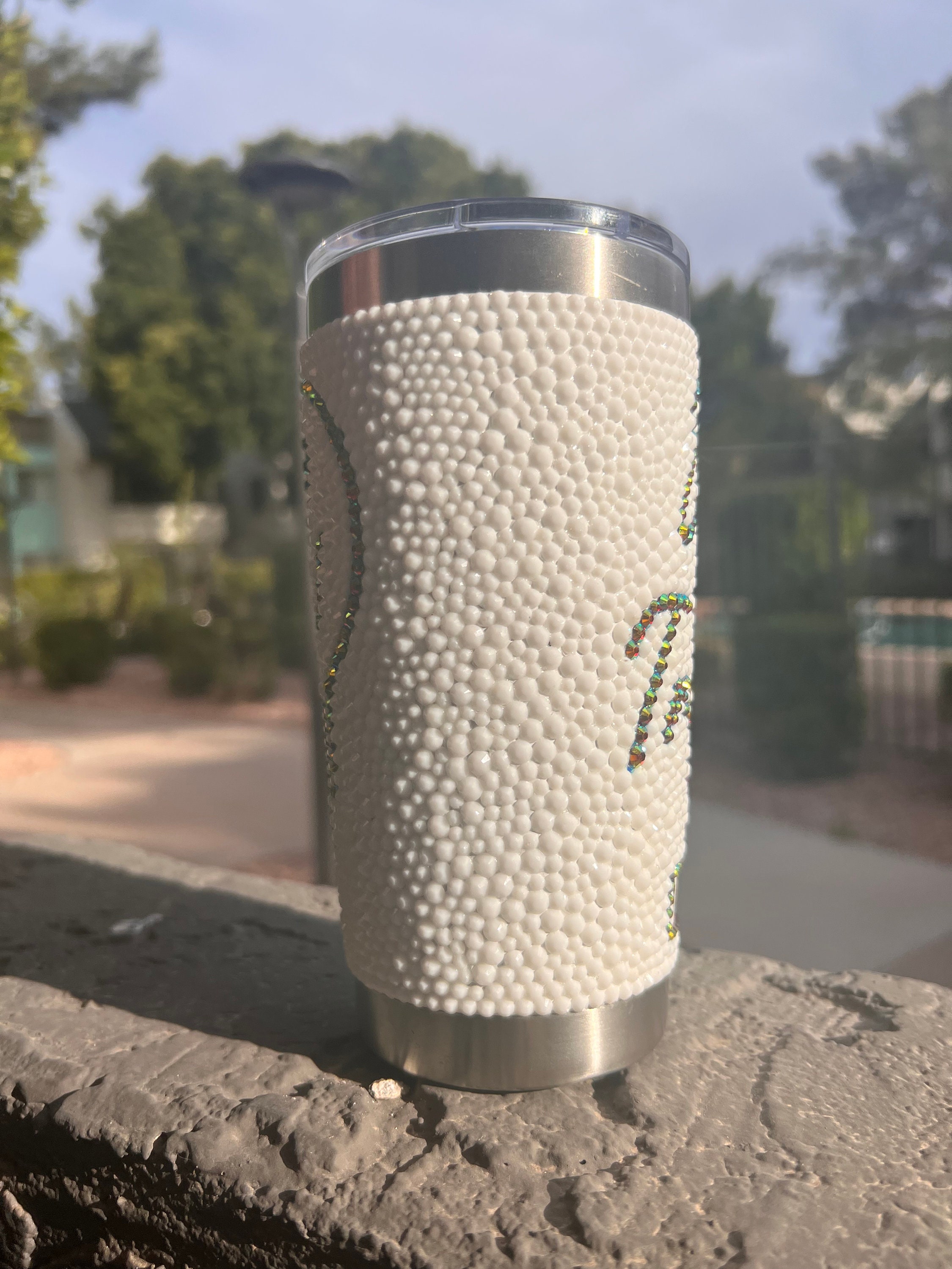 Stay Trippy Smiley Face Melting Smiley Rhinestone Rhinestone Cup Bling ...