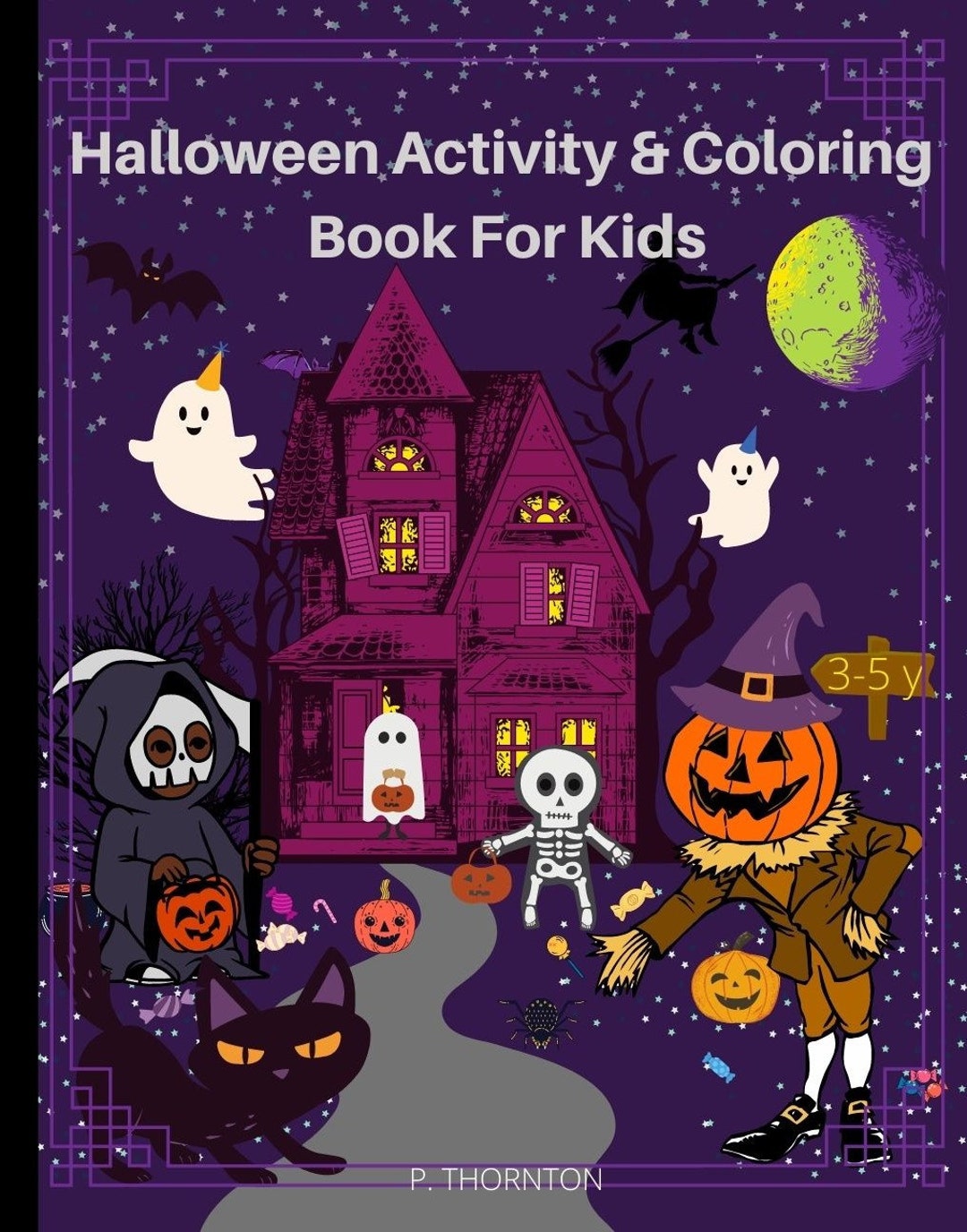 Halloween Activity & Coloring Book for Kids - Etsy