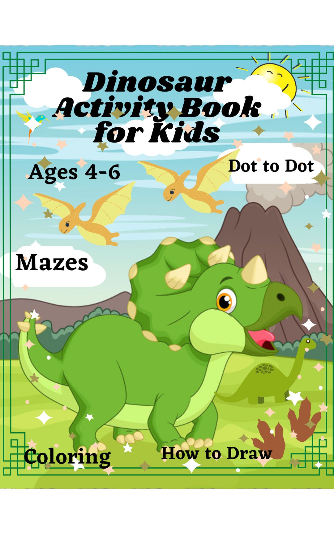 Dinosaur Activity Book for Kids - Etsy