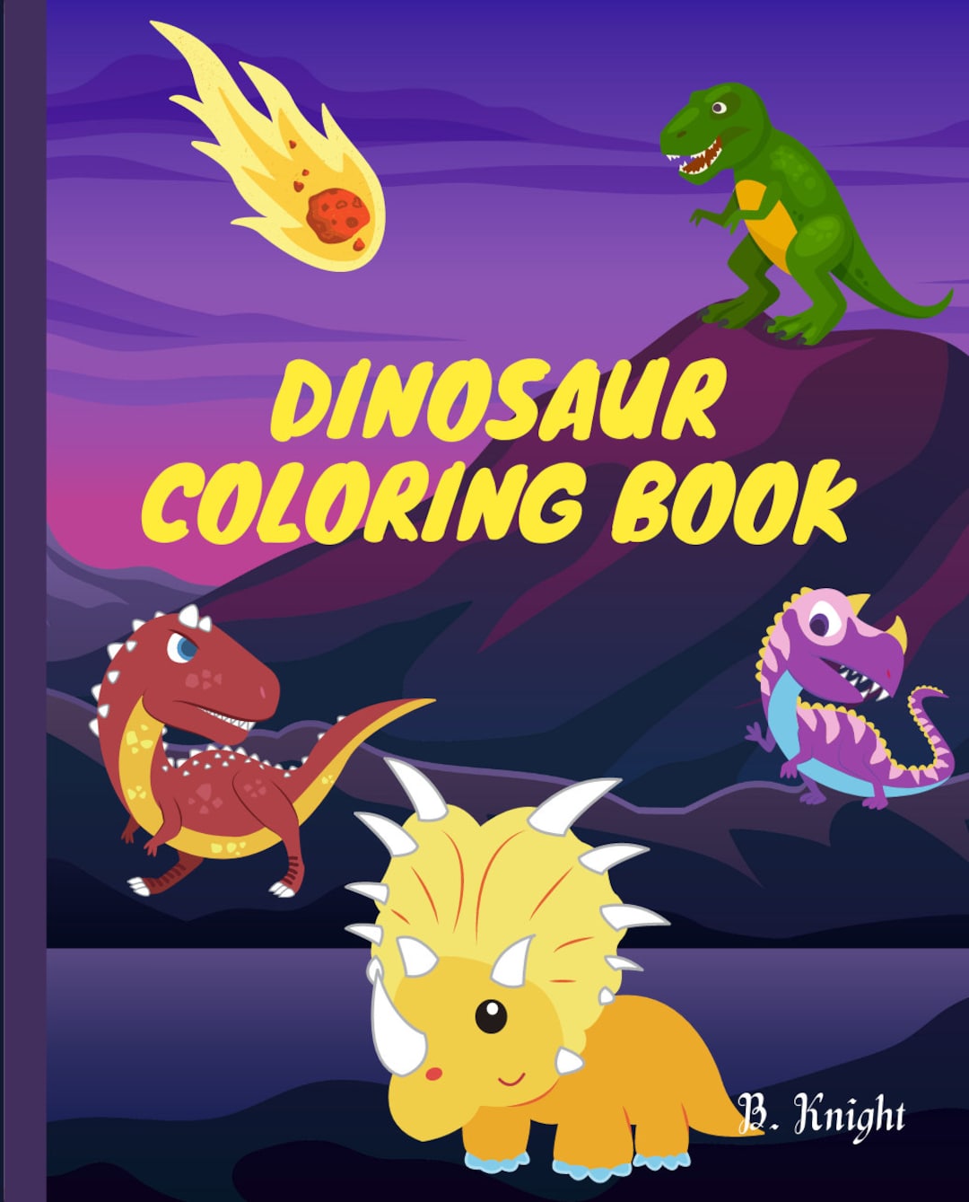 Dinosaur Coloring Book - Etsy