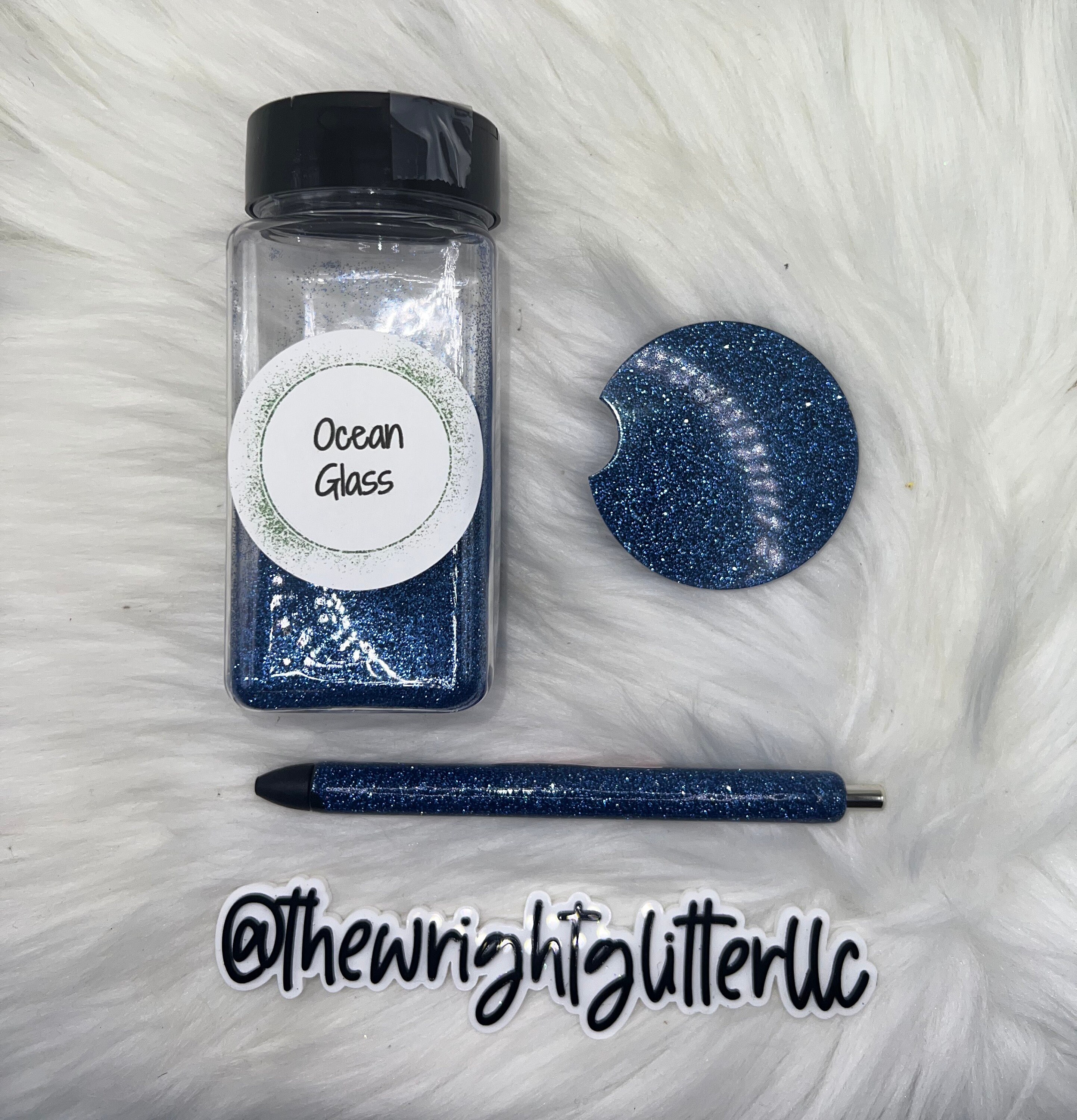 Ocean Glass Blue Glitter Fine Glitter Tumbler Glitter - Etsy