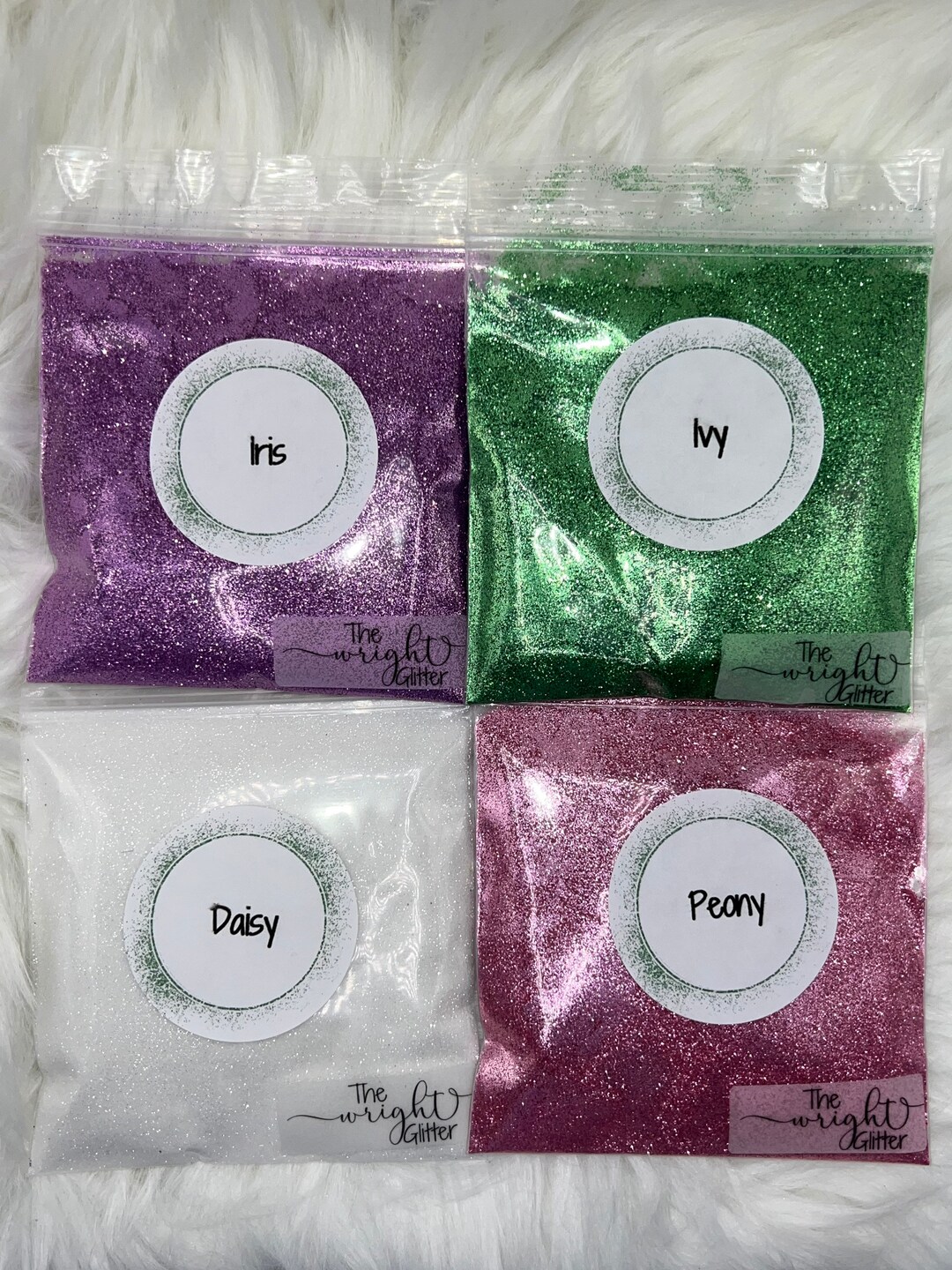 Flower Bundle, Fine Glitter, Pink Glitter, Purple Glitter, White ...