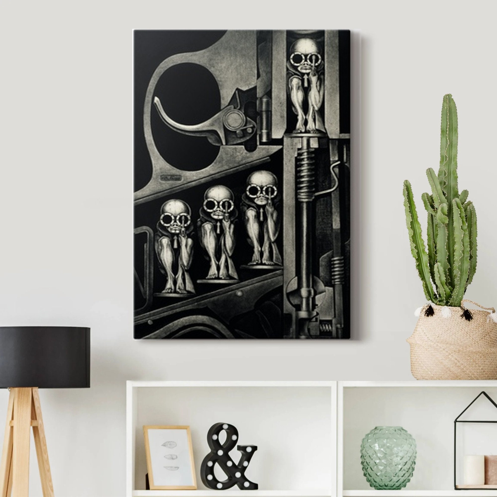 Birth Machine Giger Canvas Print, H.R Giger Painting Wall Canvas Decor ...