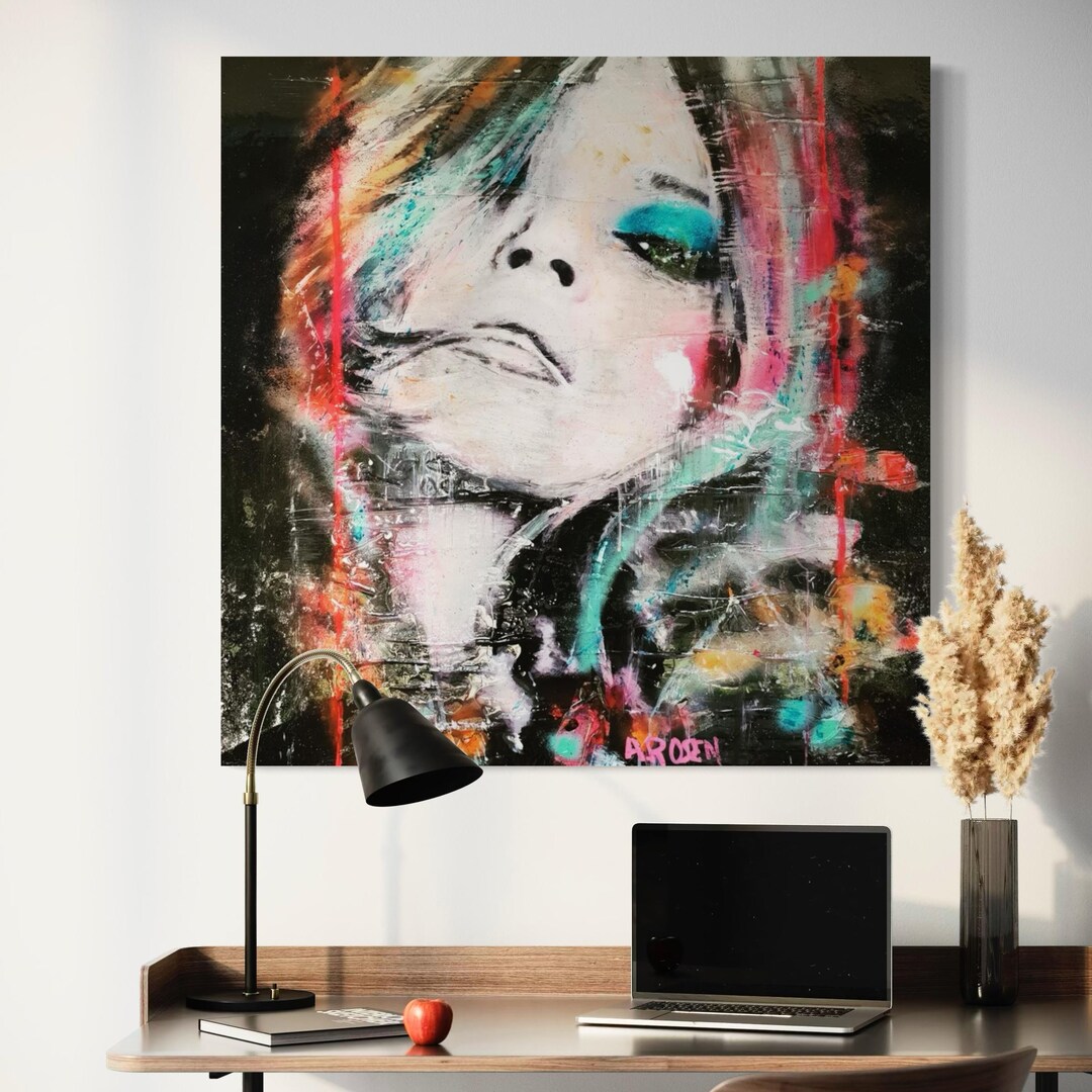 Kate Moss Pop Art Canvas – Modern Wall Art Poster - Etsy