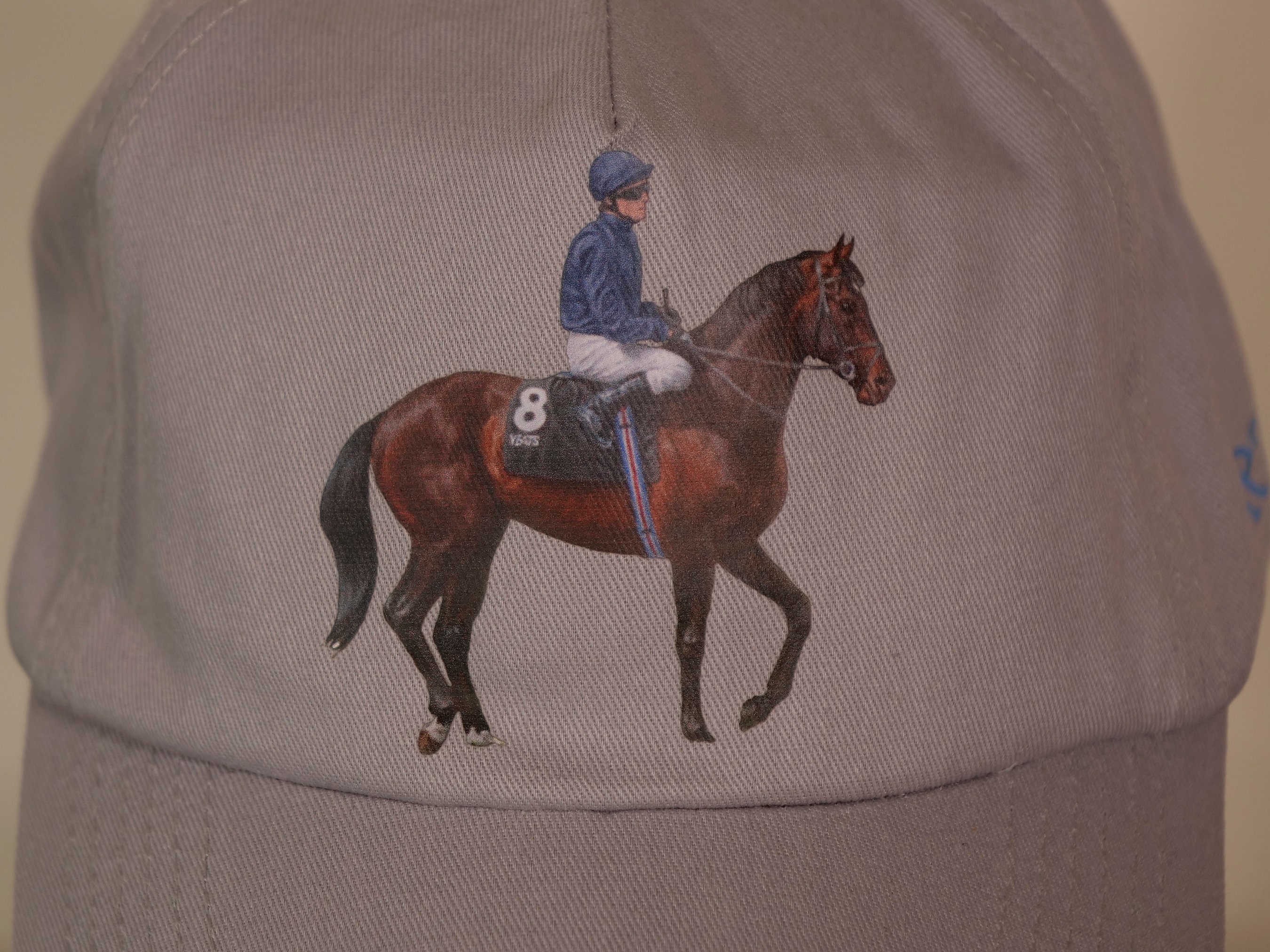 Striking Yeats Horse Racing Hat Smart Grey Horse Hat With a Painting of ...