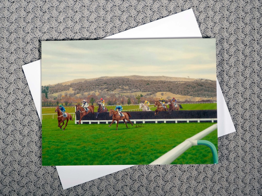 Cheltenham Horse Race Greeting Card - Blank Inside - Beautiful Horse ...