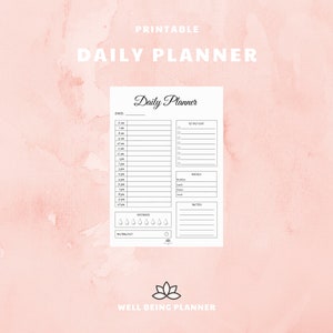 Simple Daily Printable Planner Black and White Instant Download A4,a5 ...