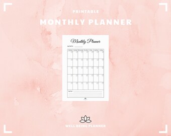 Simple Daily Printable Planner Black and White Instant - Etsy