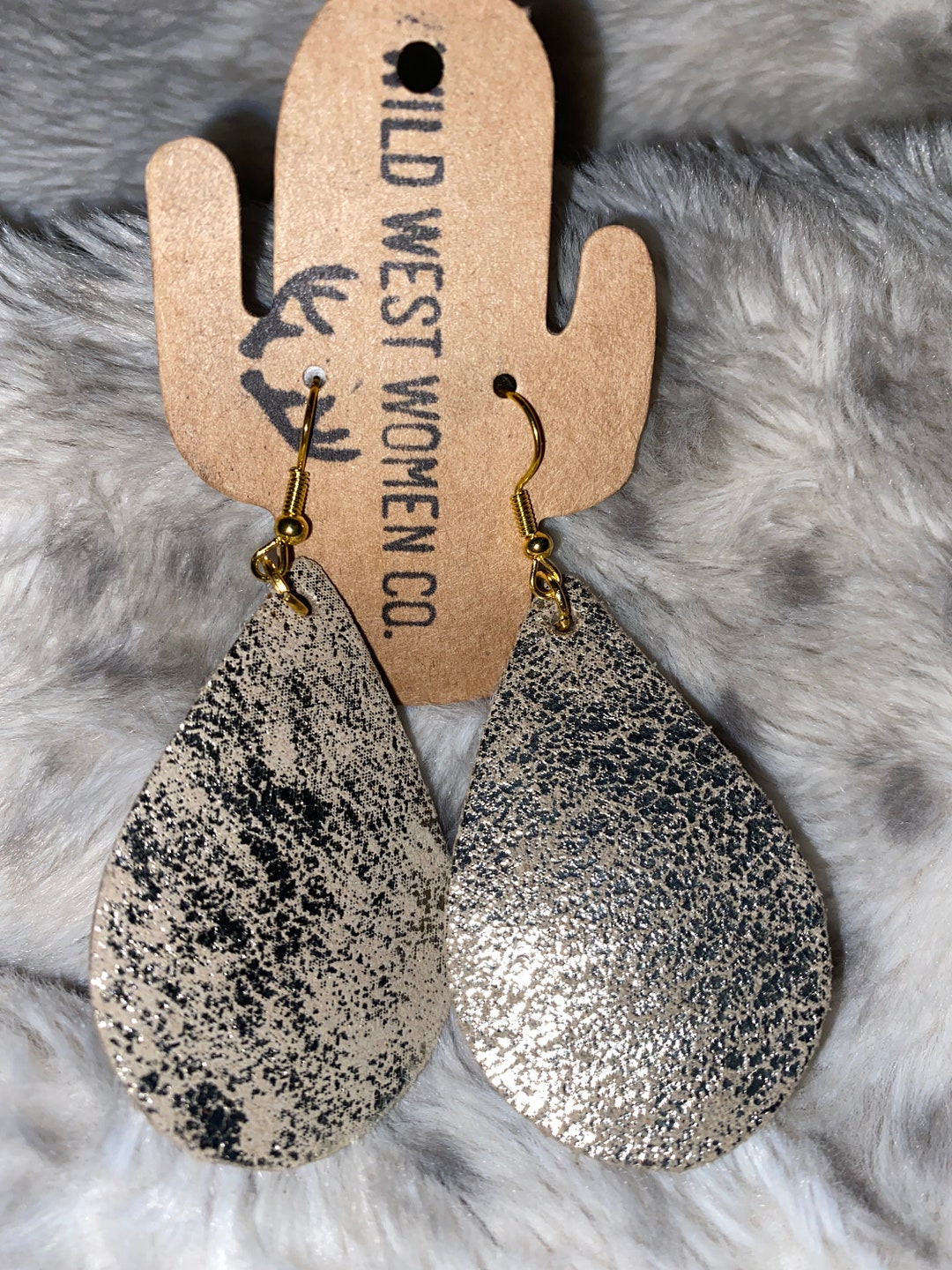 Flashy Faux Leather Earrings - Etsy