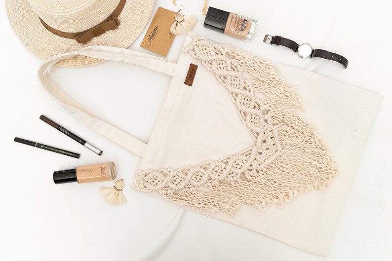 Tote Macrame Bag Handmade Boho Chic, Vintage - Etsy