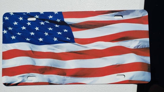 American Flag License Plate - Etsy
