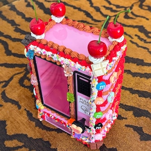 Fake Cake Mini Vending Machine - Cherries & Candies - Red - Etsy