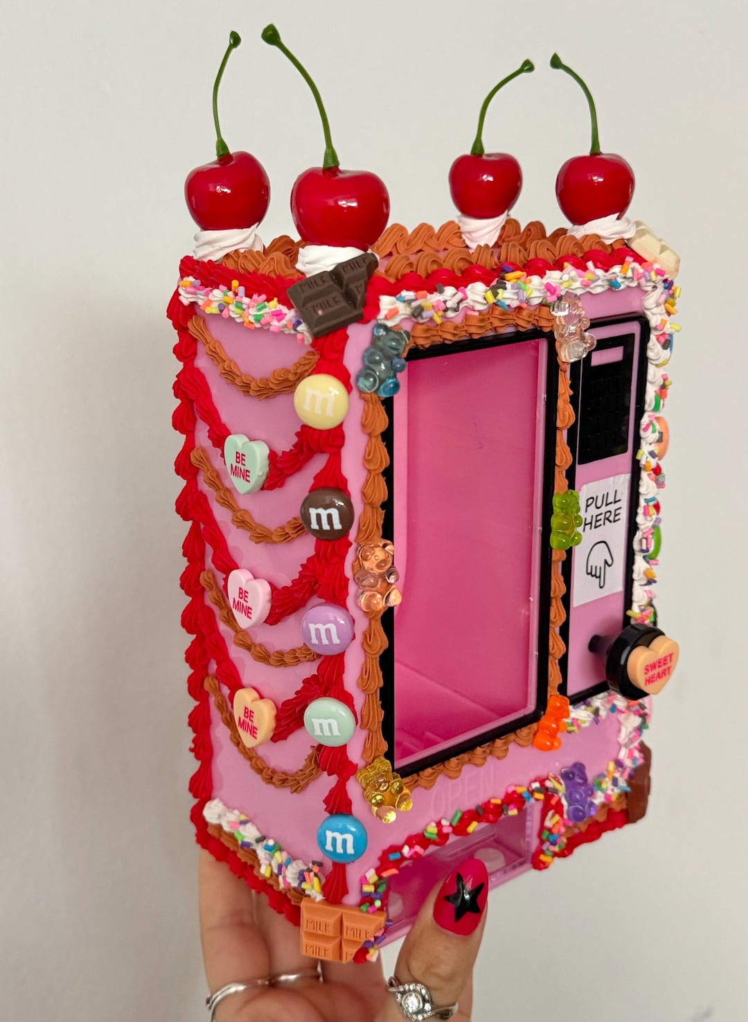 Fake Cake Mini Vending Machine - Cherries & Candies - Red - Etsy