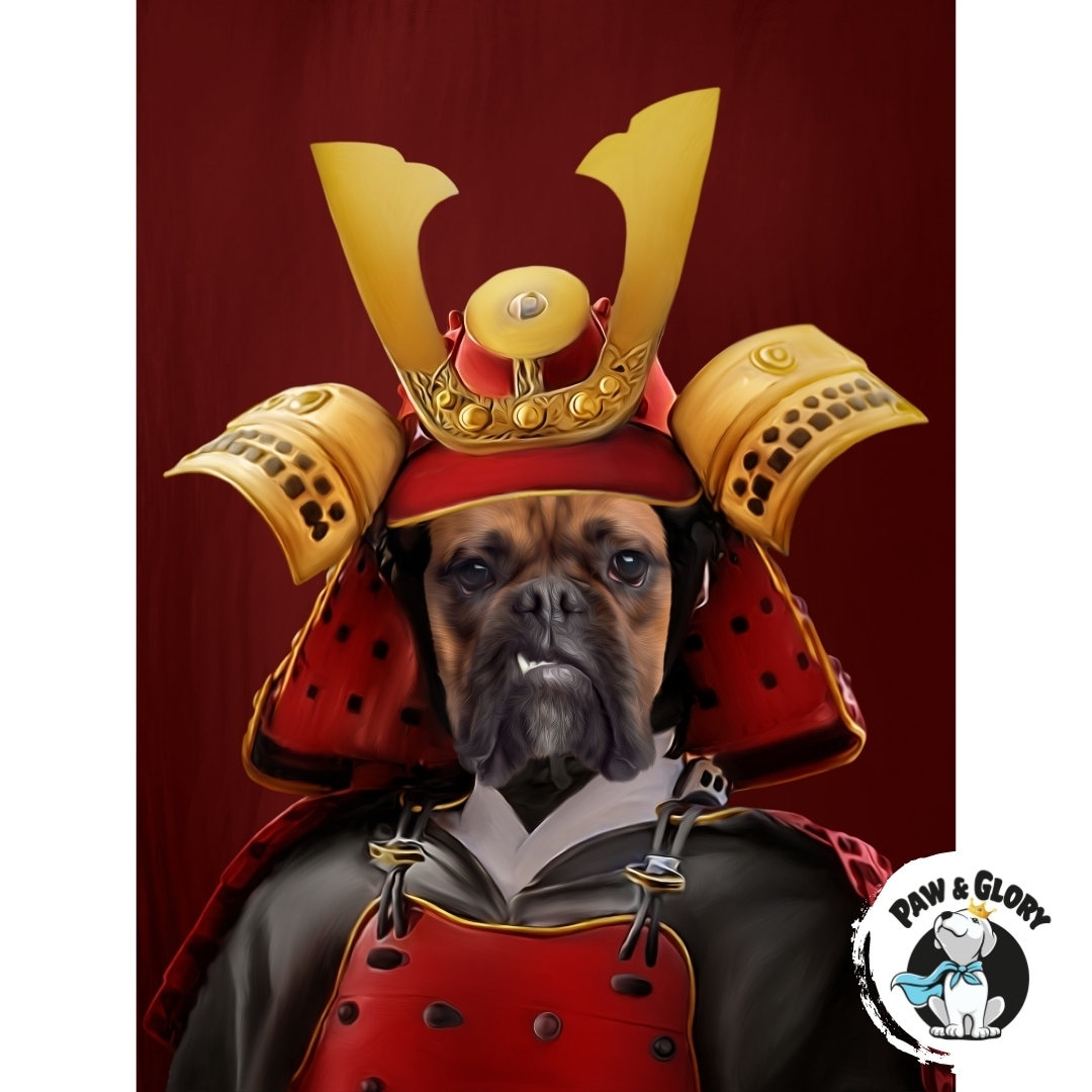 Samurai Pet Portraits | Pet Portraits | Samurai Dog | Custom Pet ...