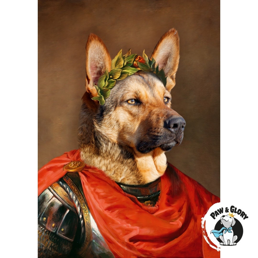 The Roman Emperor Pet Portraits | Pet Portraits | Regal Dog Portrait ...
