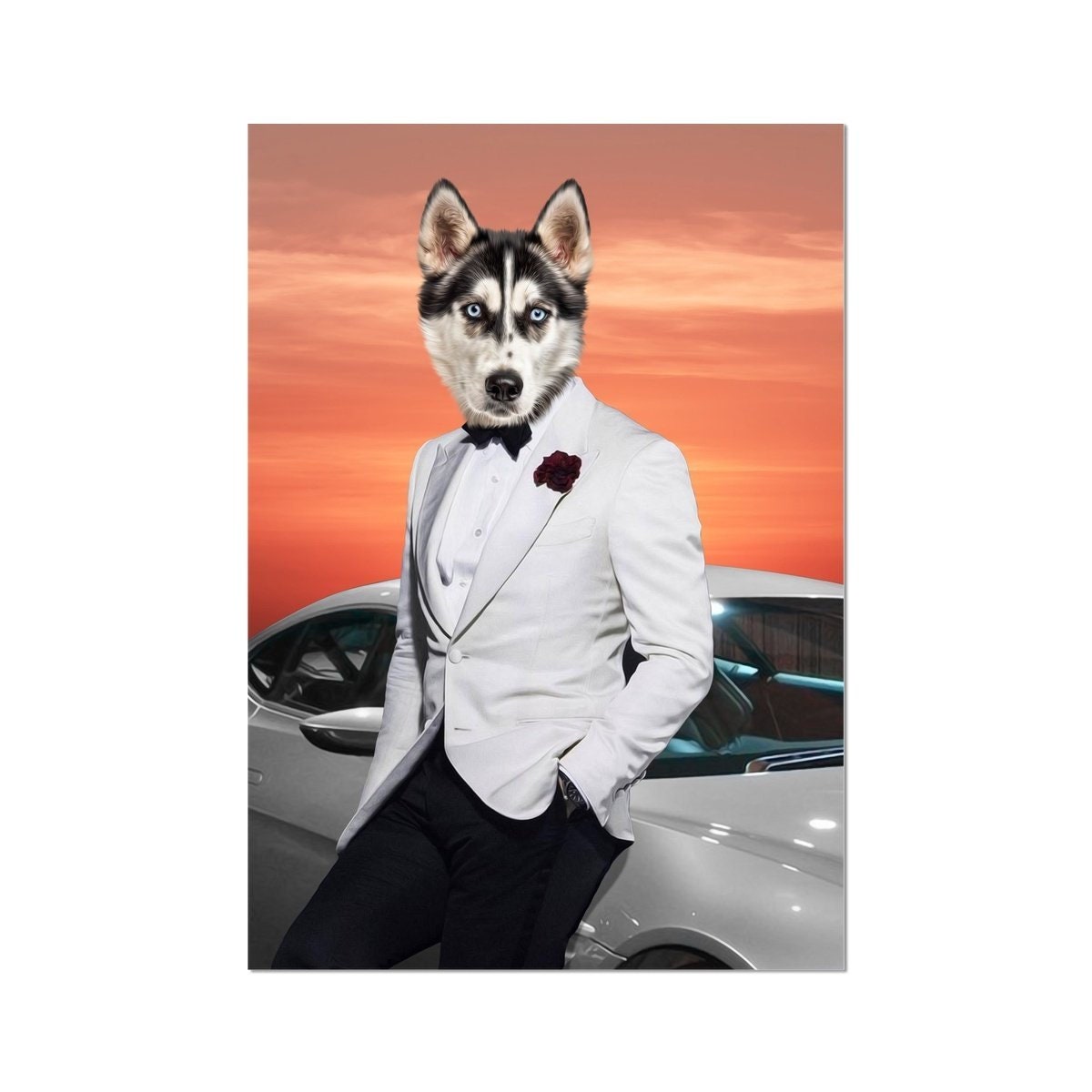 007 (james Bond Inspired) Pet Portraits | Custom Dog Pet Portrait | Pet ...