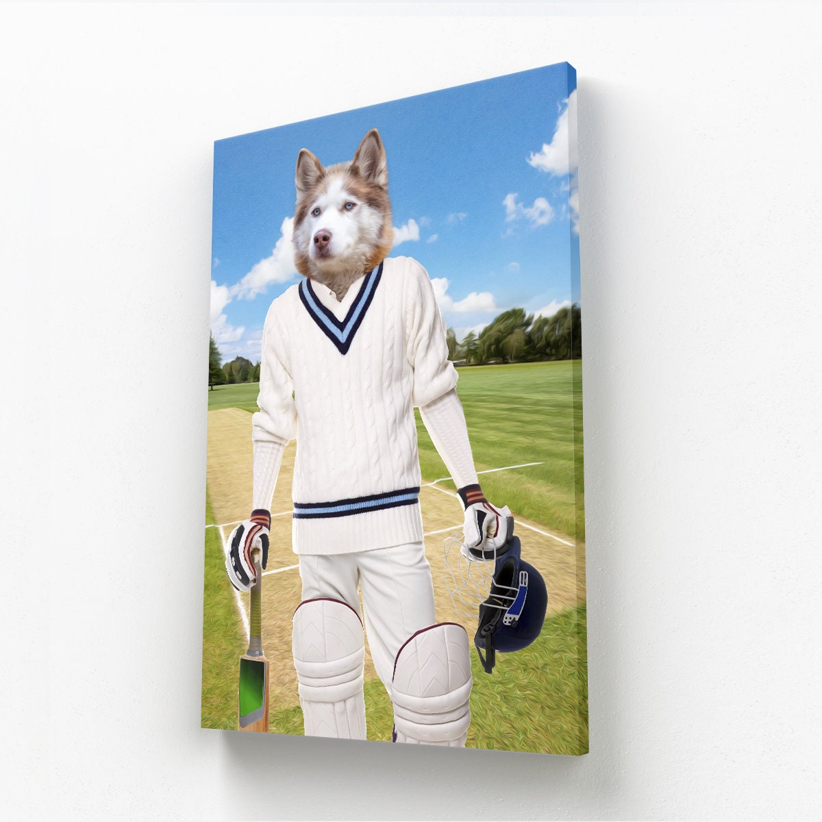 The Cricket Prodigy Pet Portraits | Sports Pet Portrait | Custom Pet ...