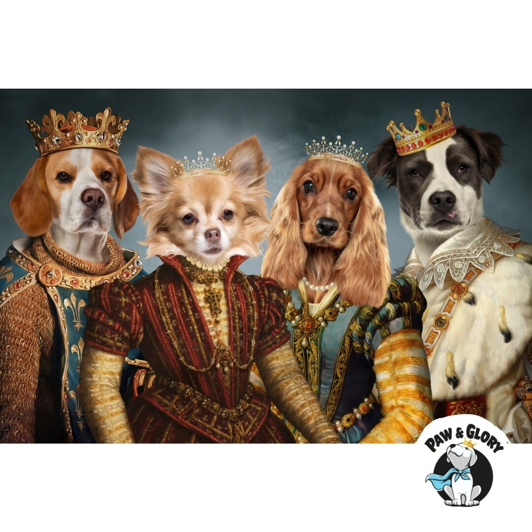 Royal Pops & Princesses Pet Portrait | Dog Portrait | Multiple Pets ...
