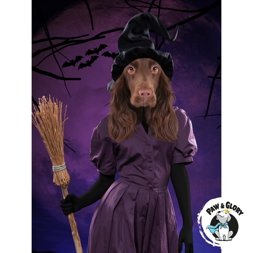 The Witch Pet Portraits Scary Pet Portrait Horror Pet Portrait ...