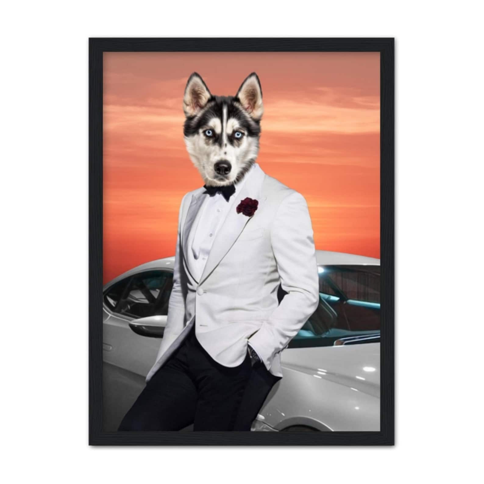 007 (james Bond Inspired) Pet Portraits | Custom Dog Pet Portrait | Pet ...