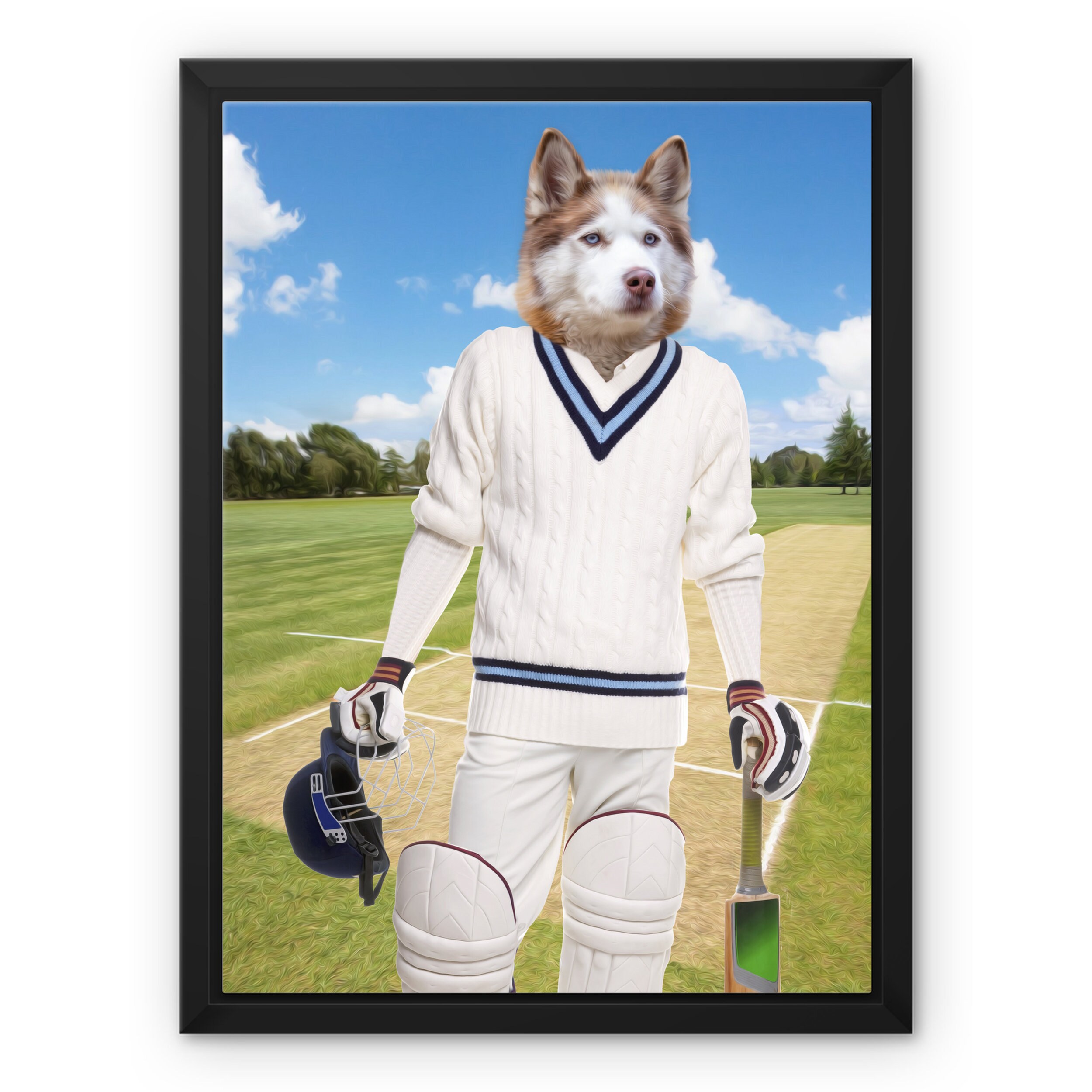 The Cricket Prodigy Pet Portraits | Sports Pet Portrait | Custom Pet ...