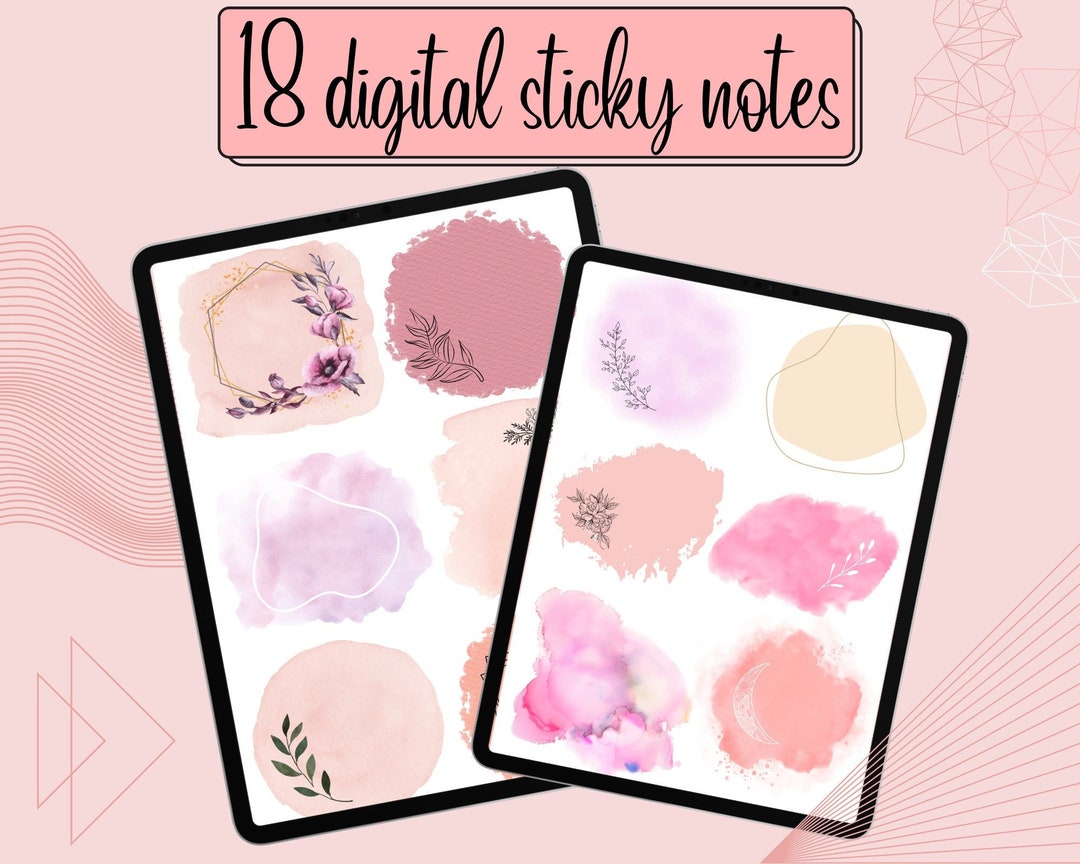 Printable Digital Sticky Notes, Printable Aesthetic Stickers - Etsy