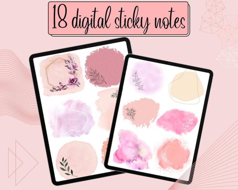 Printable Digital Sticky Notes, Printable Aesthetic Stickers - Etsy