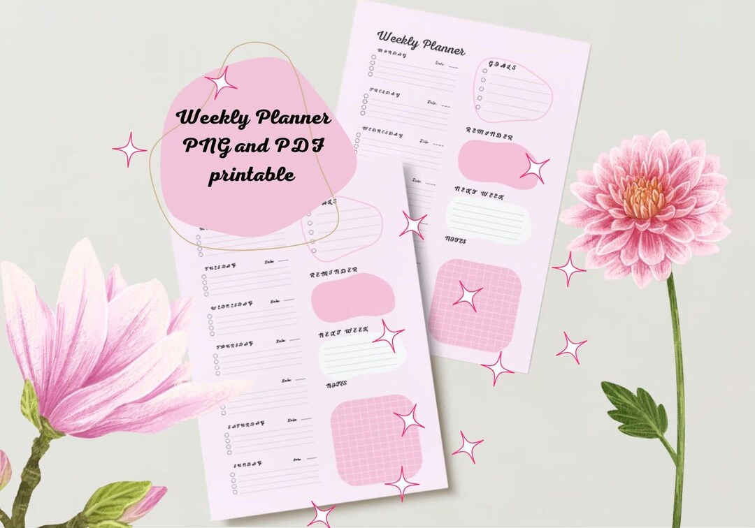 Weekly Planner, to Do List Printable, Weekly to Do List, Minimalist ...