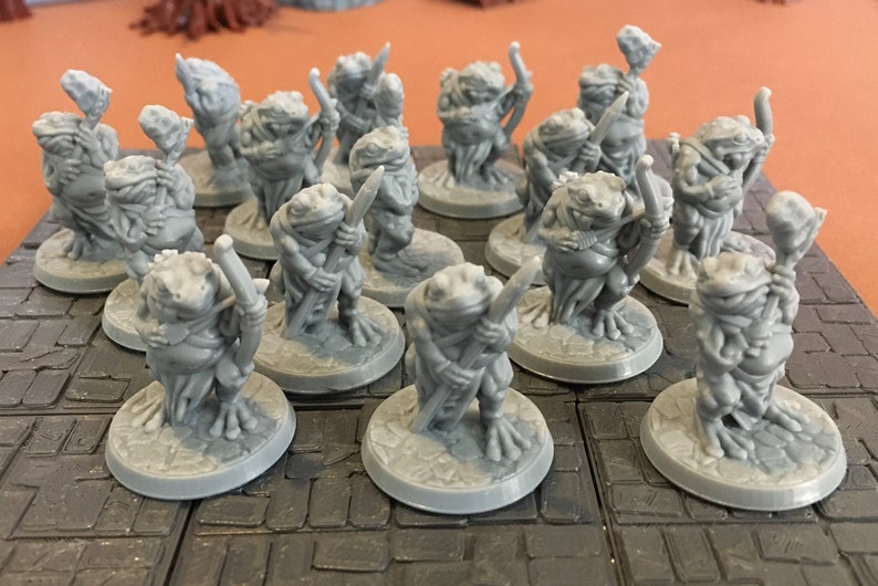 Bullywug Tribe 28mm D&D Frogfolk Enemy Army Miniatures - Etsy