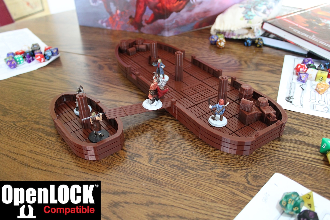 Modular Openlock Miniature Ship for Dnd - Pathfinder - Tabletop RPG - Etsy