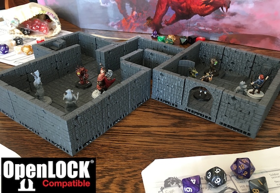 Dungeon Tile Starter Set Magnetic Openlock Modular 24 Tiles - Etsy