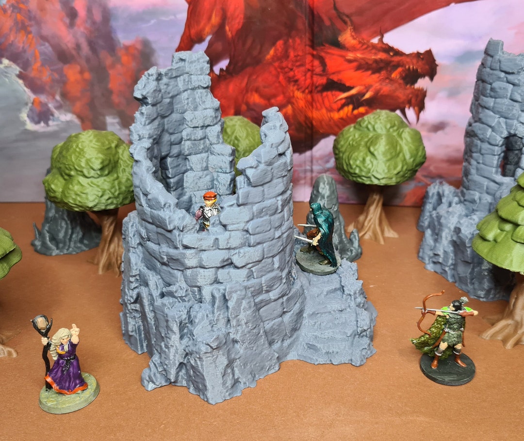 Ruined Tower | 28mm (D&D) | Ancient Building | Tabletop RPG - Etsy