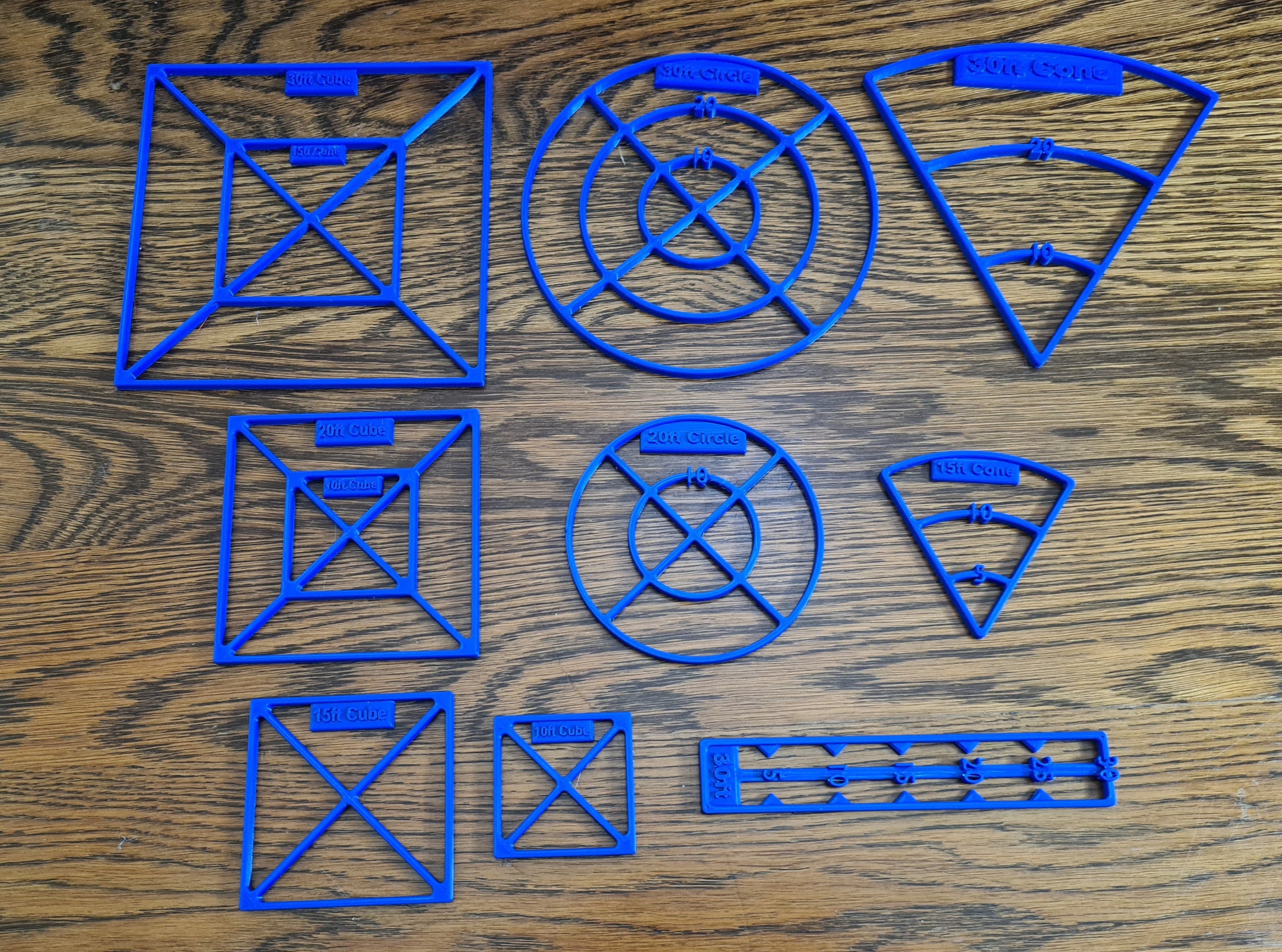 Area of Effect Spell Templates for 28mm Tabletop RPG | D&D Pathfinder ...