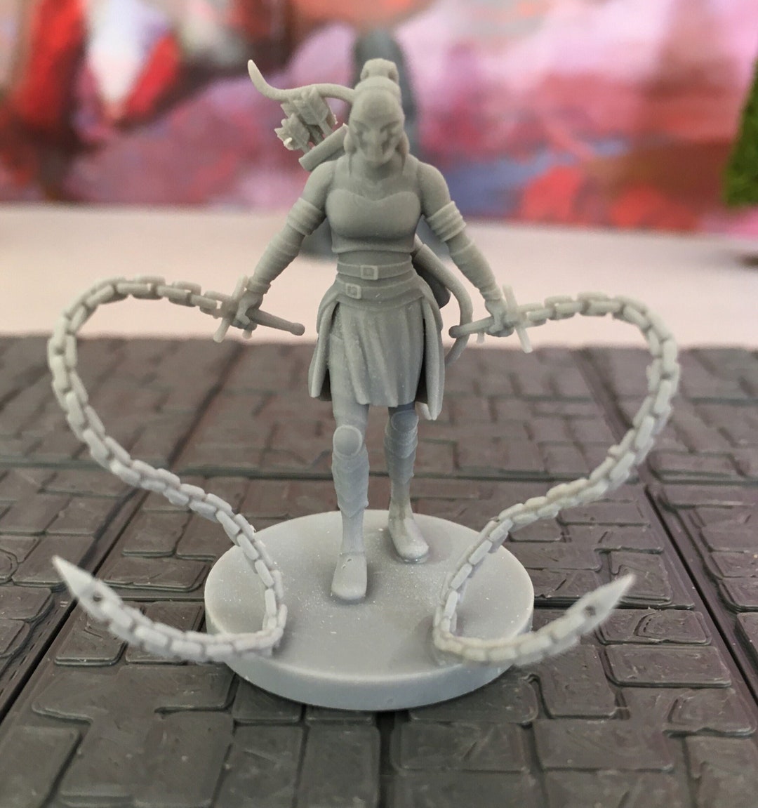 Female Chain Fighter | 28mm (D&D) Warrior Miniature | Tabletop RPG - Etsy