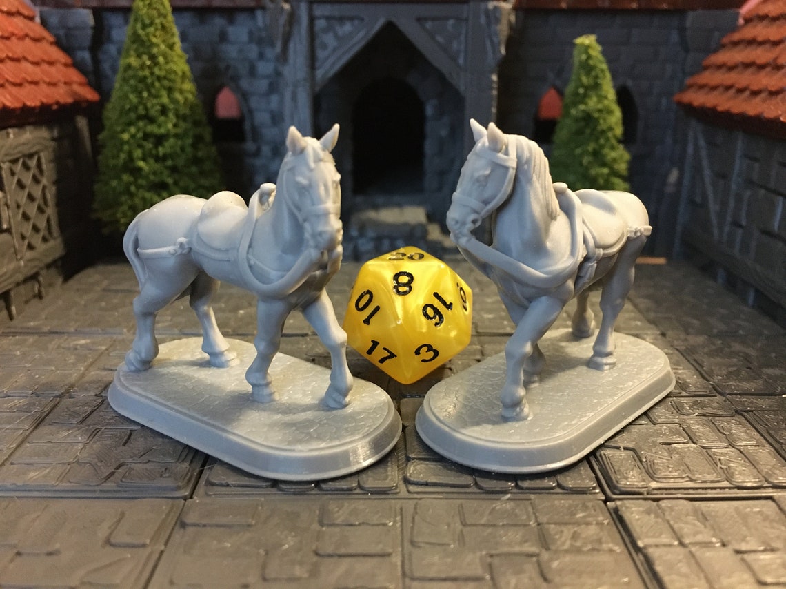 Domesticated Animals 28mm D&D Horses Cats Dogs and - Etsy