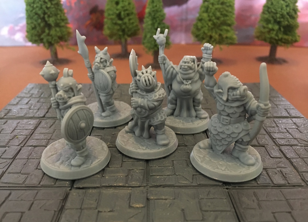 Pig Faced Orcs 28mm D&D Enemy Army Miniatures Tabletop RPG - Etsy