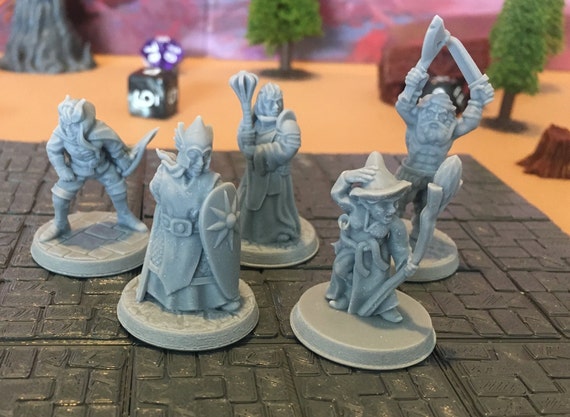 Adventuring Party 5 28mm D&D Miniatures Hero Group - Etsy
