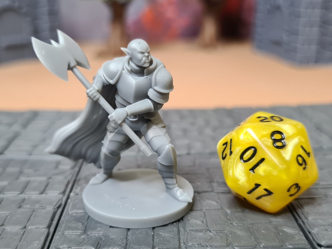 Half-orc Fighter| 28mm (D&D) Half-orc Miniature | Tabletop RPG - Etsy