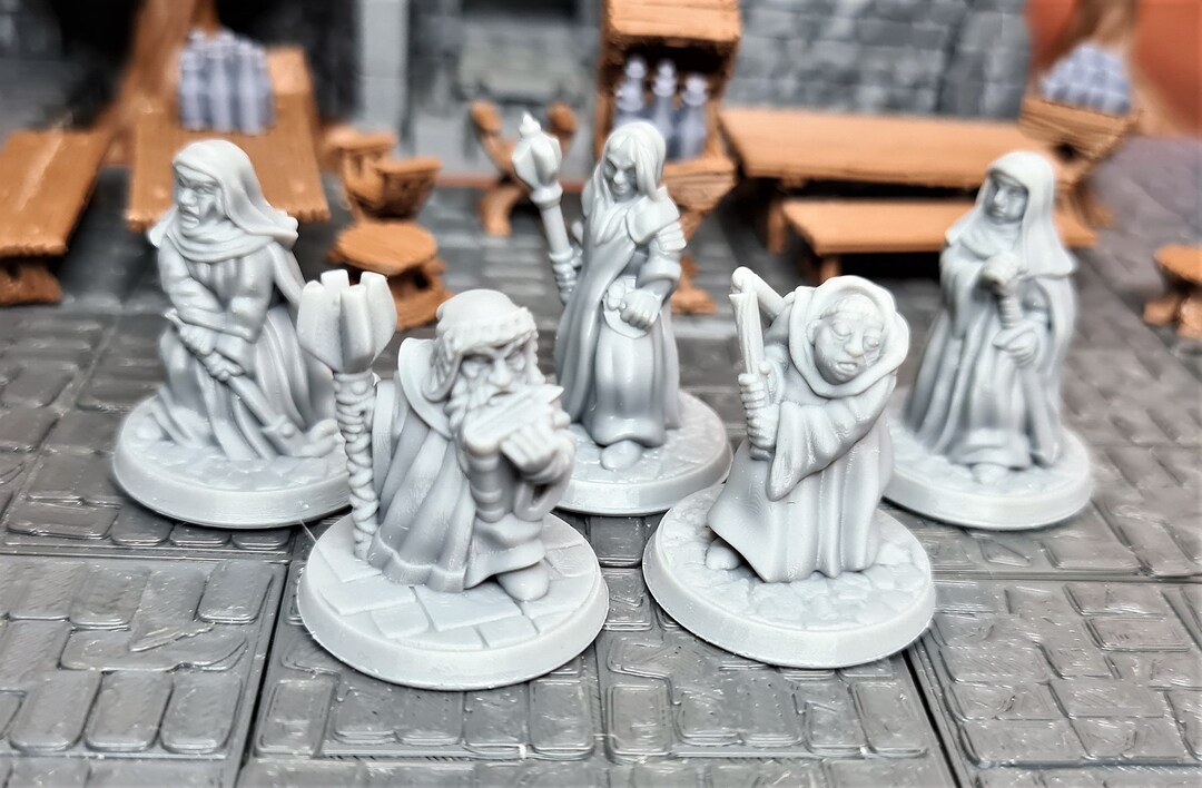 Religious Fighters | 28mm (D&D) | PC / NPC Miniatures | Tabletop RPG - Etsy