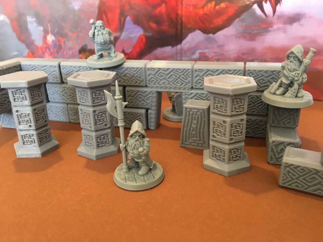 Modular Scatter Blocks | Dwarven Style Wall Blocks for 28mm (D&D ...